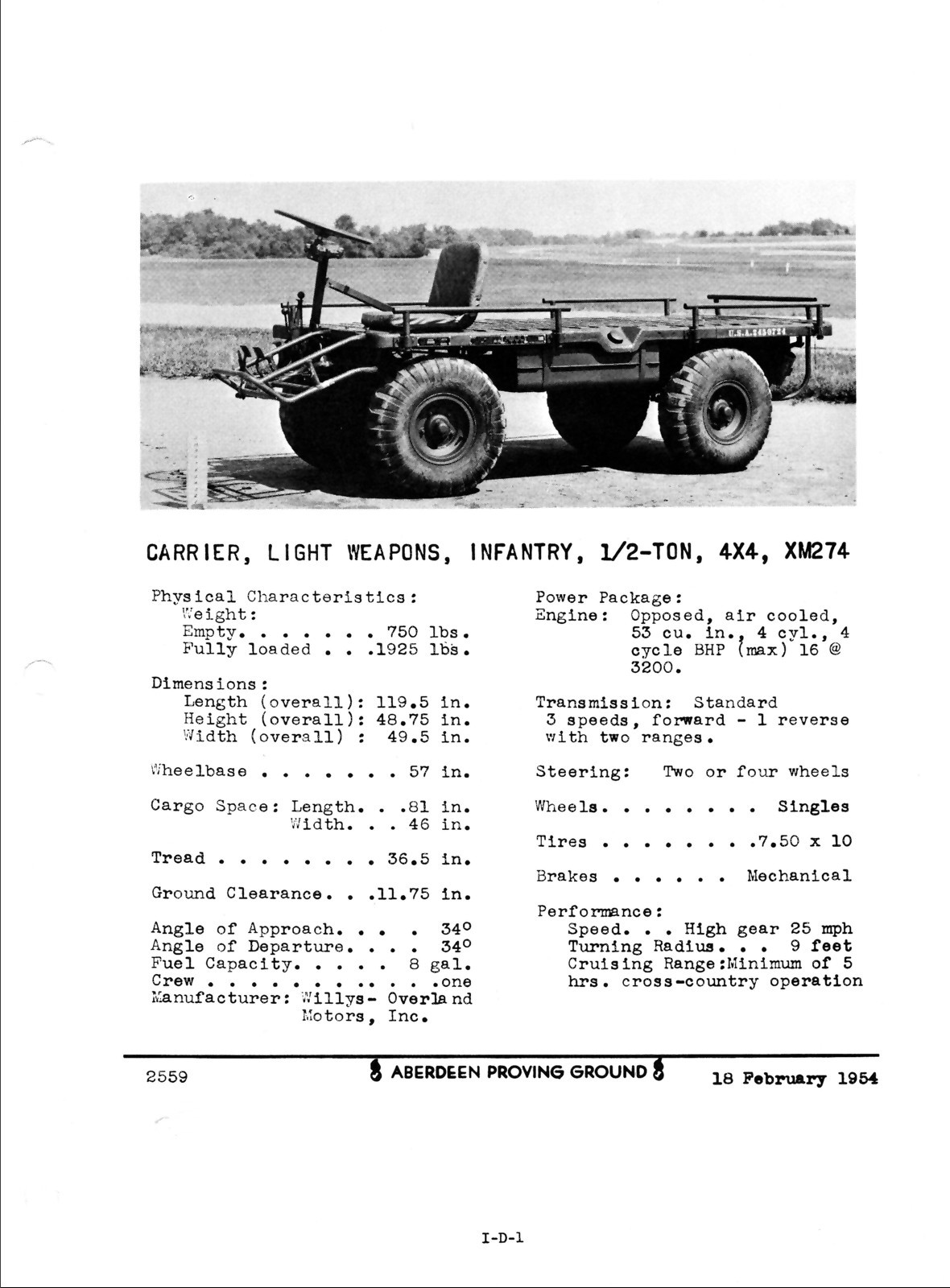 WarWheels.Net- M274 4x4 1/2 Ton "Mechanical Mule" Index